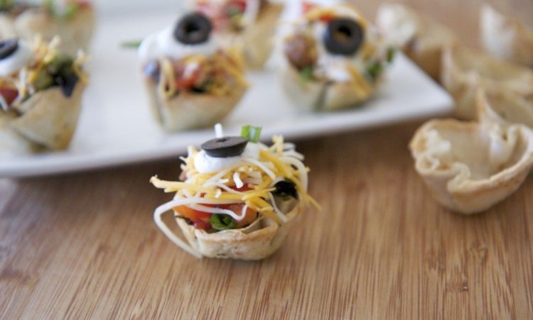 Mini Taco Bites ~ Homemade Taco Bowls