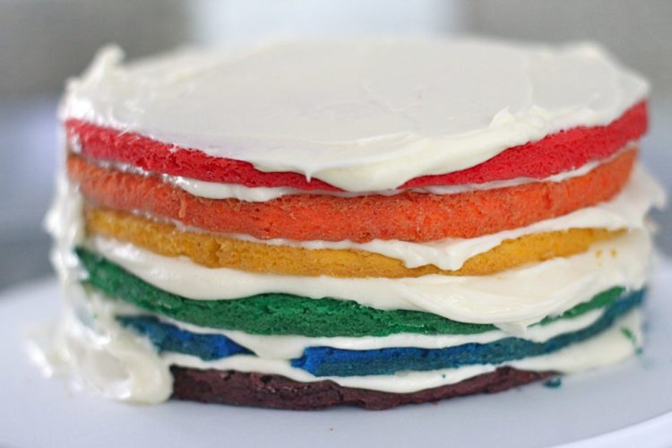 Easy Rainbow Cake Recipe From Scratch!