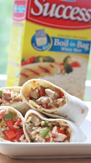 Cajun Fajita Chicken & Rice Wraps - Divas Can Cook