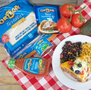 Quick and Easy Taco Bake with Tortillas