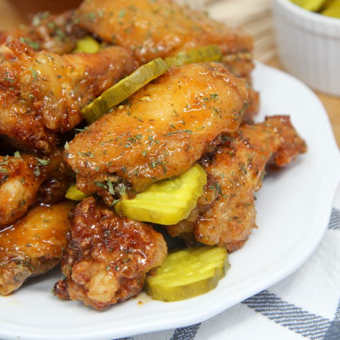 Spicy Honey Chicken Wings - w/ Bread & Butter Pickles