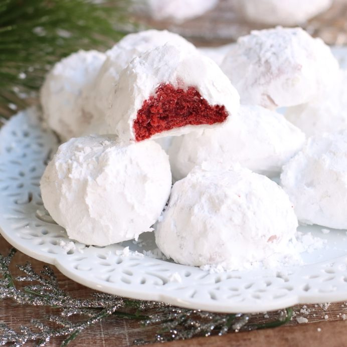 Snowball Cookies Red Velvet - (THE BEST) w/ Video