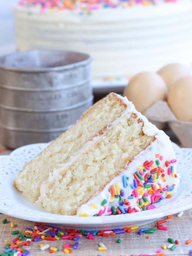 Beat Vanilla Cake From-Scratch - Divas Can Cook