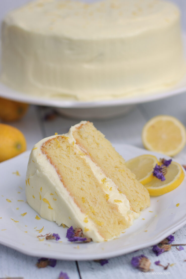 Real Lemon Cake- The BEST Recipe w/ Lemon Cream Frosting