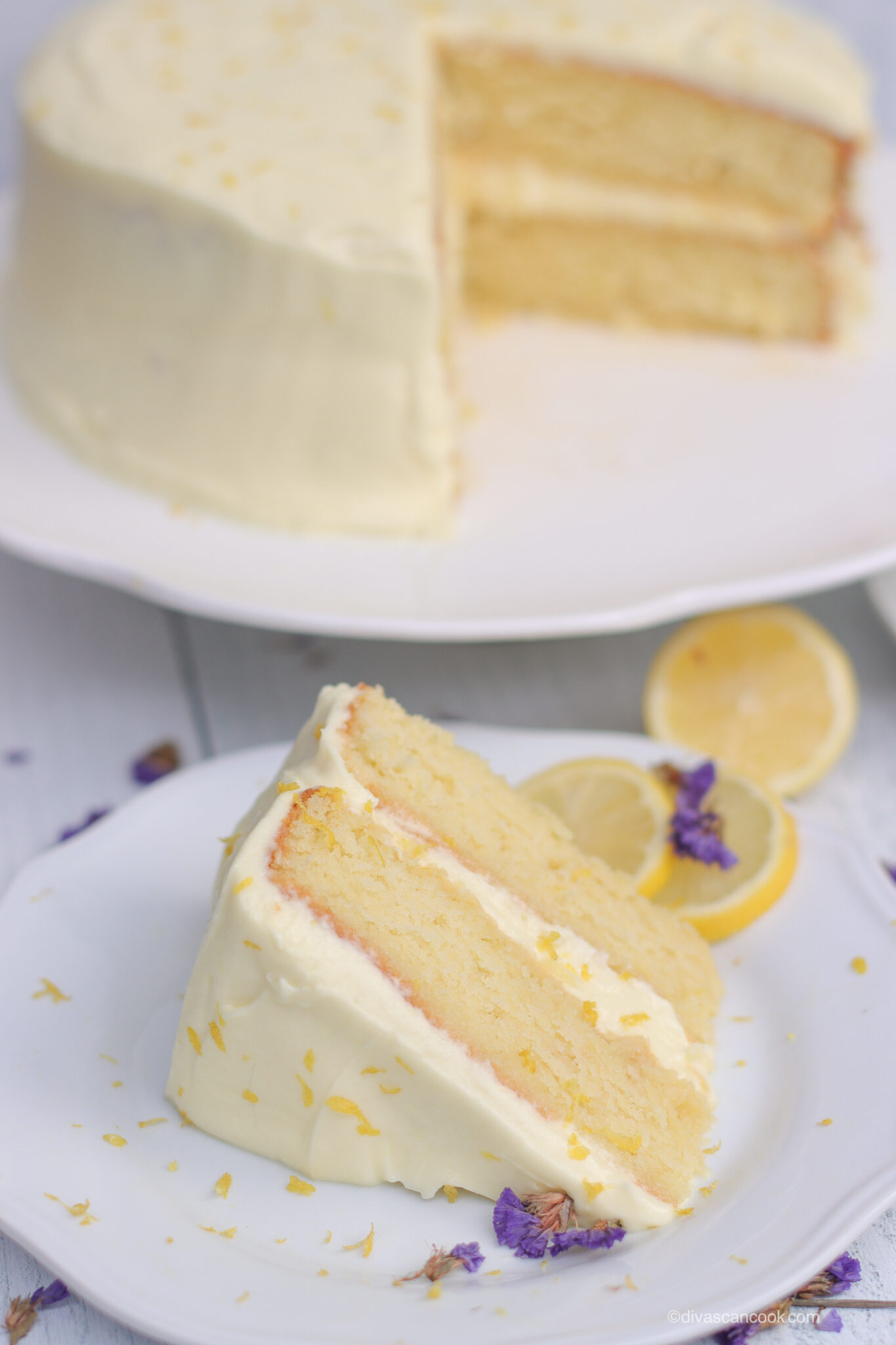 Real Lemon Cake- The BEST Recipe w/ Lemon Cream Frosting