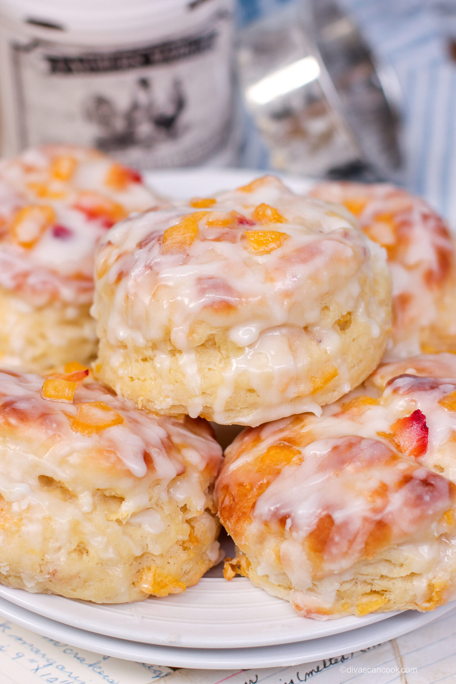 Peach Buttermilk Biscuits - The BEST Loaded with Peaches