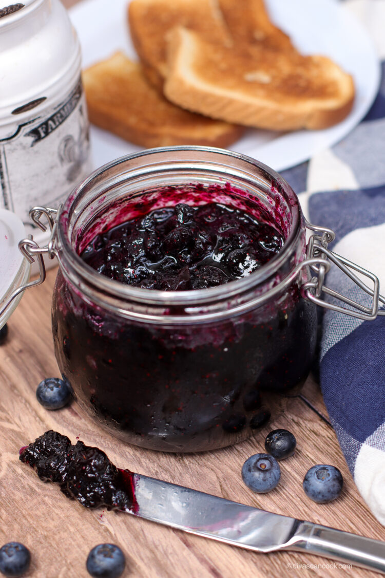 Blueberry Jam Recipe | BEST No Pectin, 3-Ingredients,Small Batch