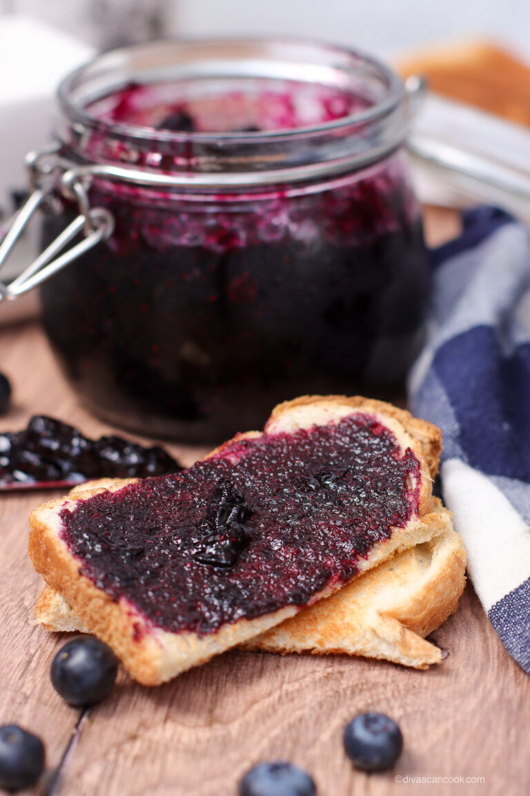 Blueberry Jam Recipe | BEST No Pectin, 3-Ingredients,Small Batch