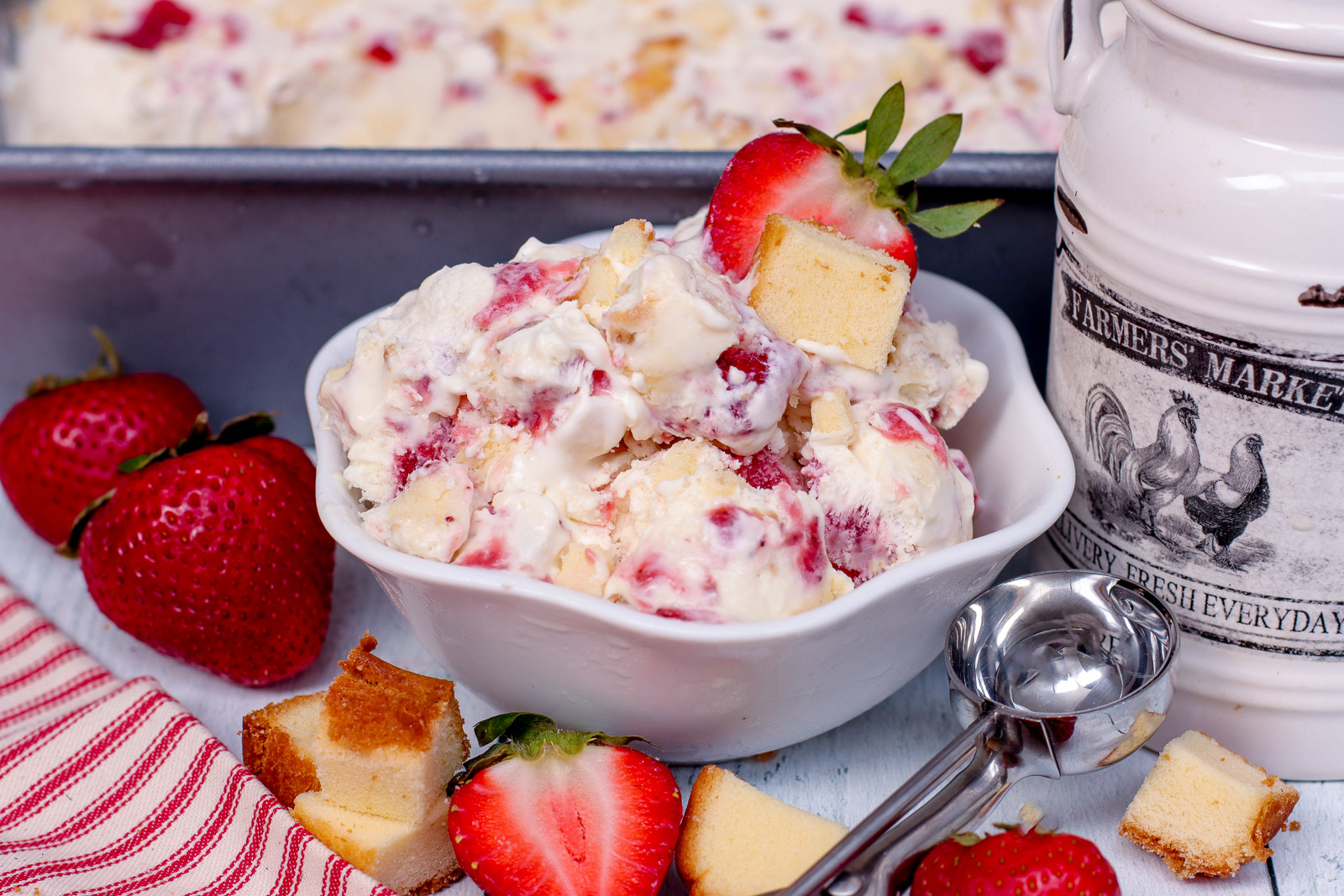 Strawberry Shortcake Ice Cream | BEST Easy Recipe No Machine